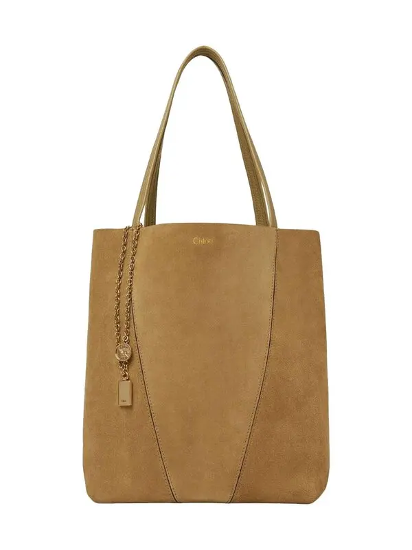 Chloé Spin Suede Leather Tote Bag - Green
