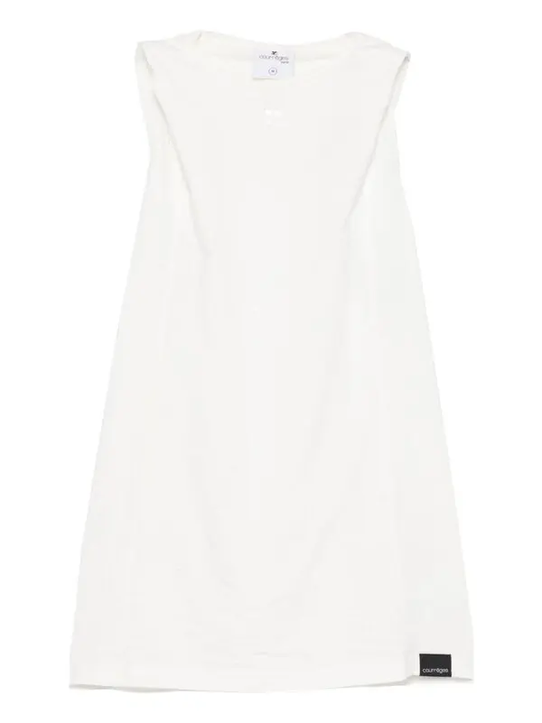 COURREGES Hooded Tank Top - White