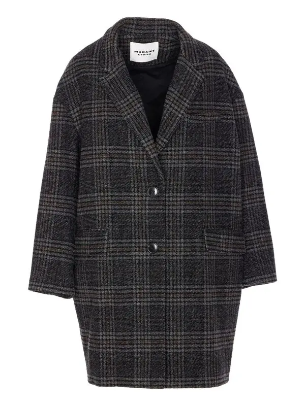 MARANT ETOILE Limiza Wool Coat - Grey