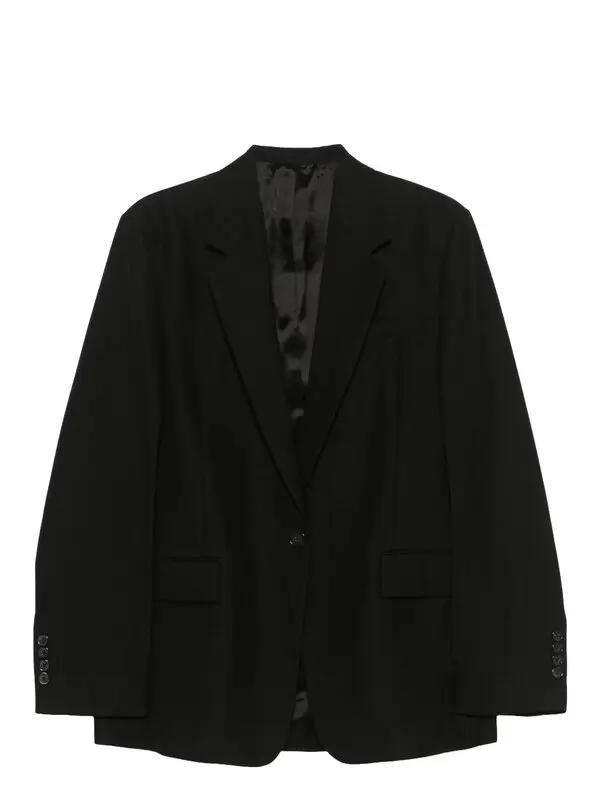 TOTEME Wool Blend Single-breasted Blazer Jacket - Black