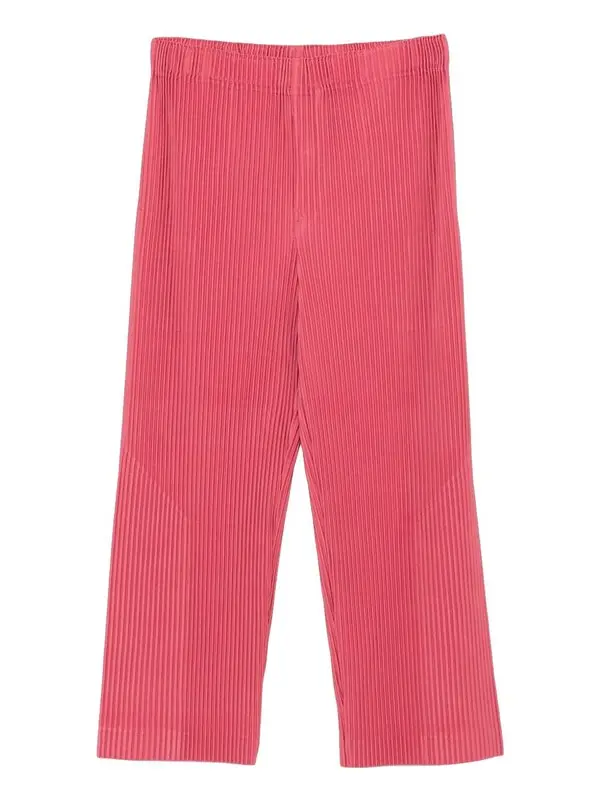 Issey Miyake Pleated Wide-leg Trousers - Red
