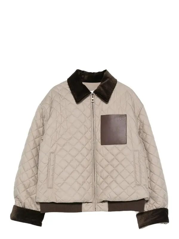 Loewe Quilted Short Jacket - Grey