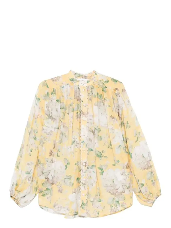 Zimmermann Acacia Printed Blouse - Yellow