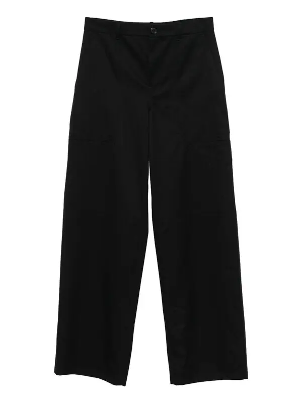 Loewe Cotton And Silk Cargo Trousers - Black