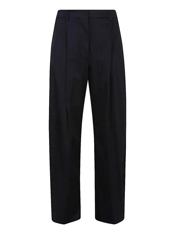 THE LATEST Cotton Trousers - Blue
