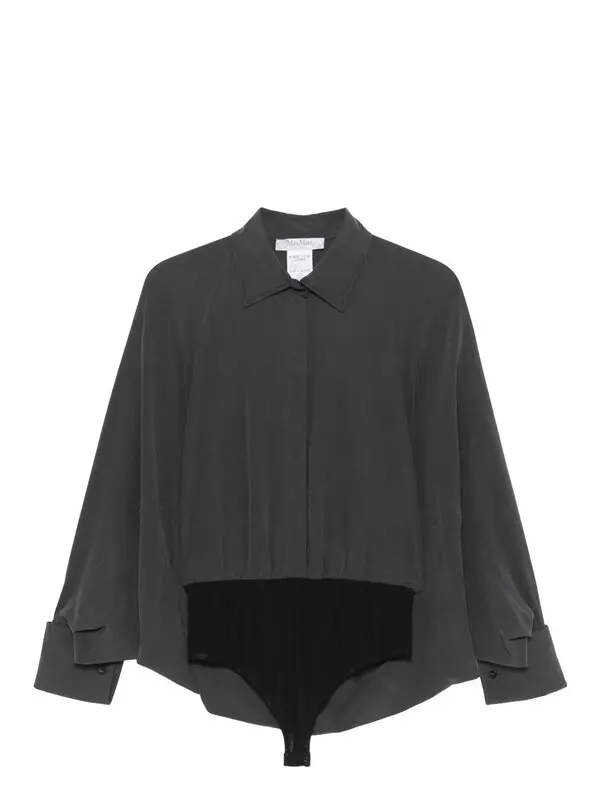 Max Mara Silk Bodysuit - Grey