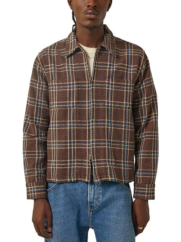 CORRIDOR Venice Zip Front Shirt - Brown