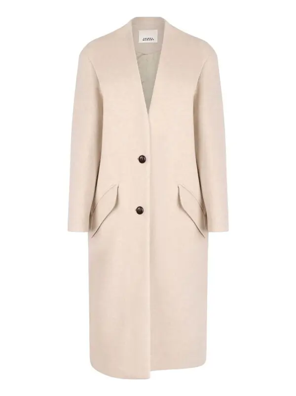 Isabel Marant Florane Wool Coat - Beige