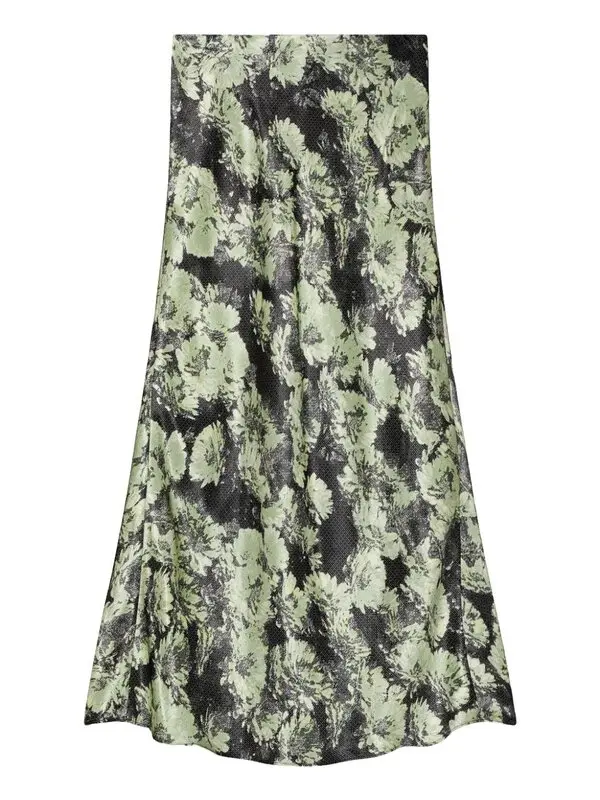 Tory Burch Printed Long Skirt - Green