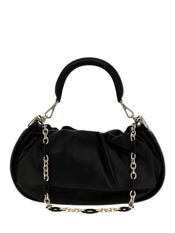 ROGER VIVIER Viv Choc Medium Leather Hobo Bag - Black