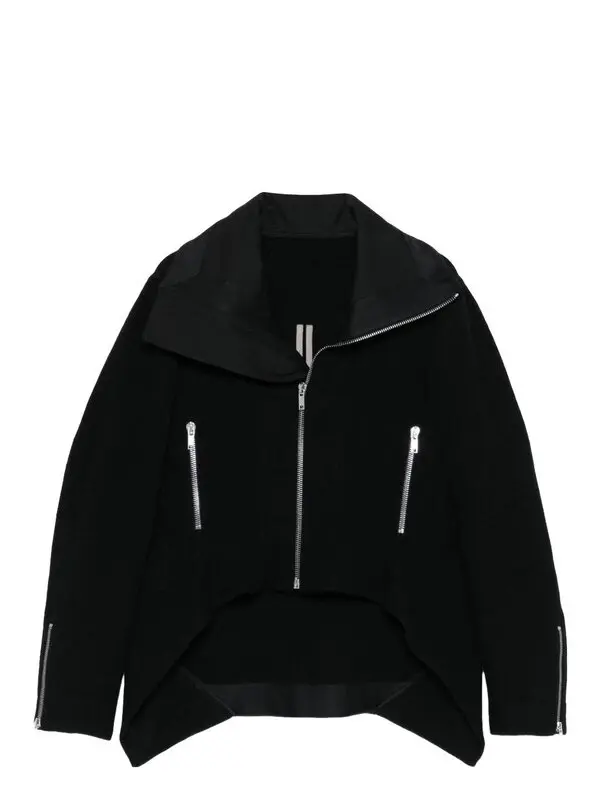 Rick Owens Zipped Wool Jacket - Black