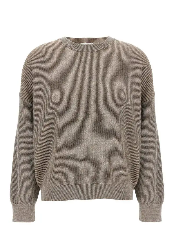 Brunello Cucinelli Cotton Crewneck Sweater - Brown