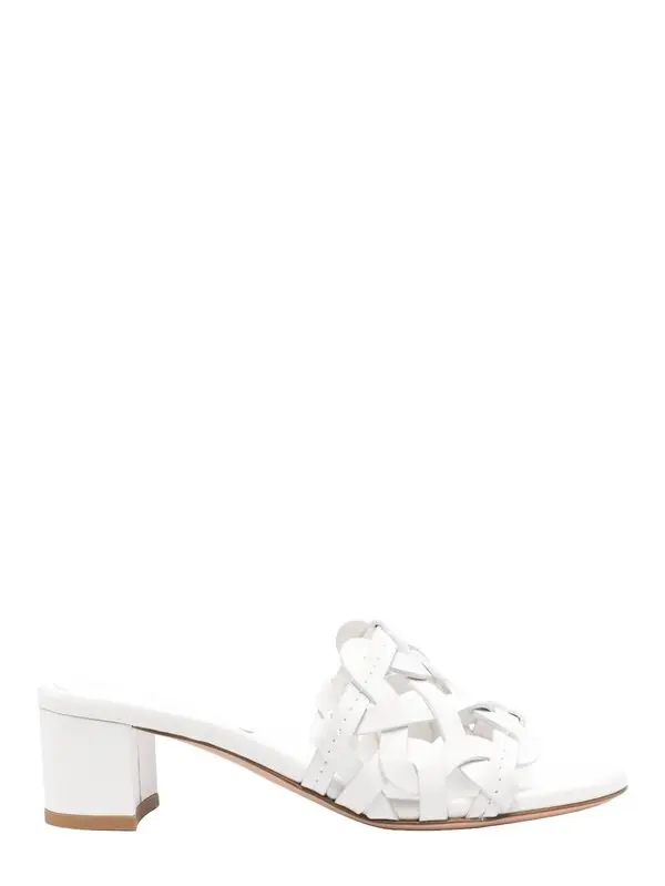 GIANVITO ROSSI Amalfi Leather Sandals - White