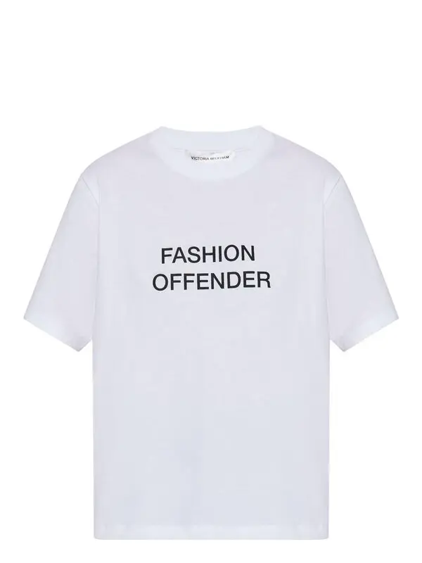Victoria Beckham Fashion Offender Cotton T-shirt - White