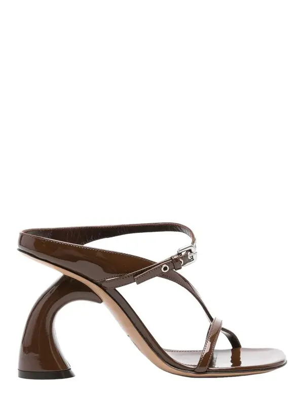 Dries Van Noten Asymmetric Heel Sandals - Brown