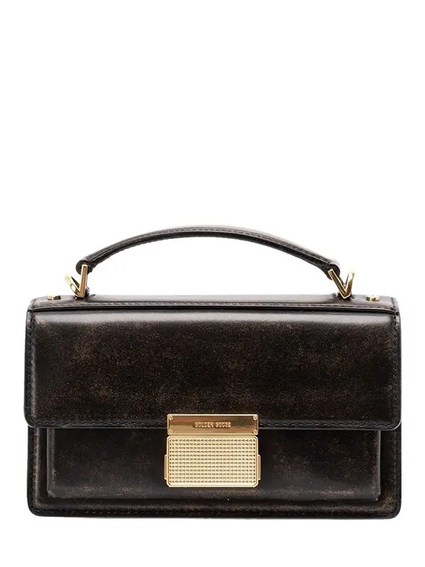 GOLDEN GOOSE Venezia Small Leather Handbag - Black