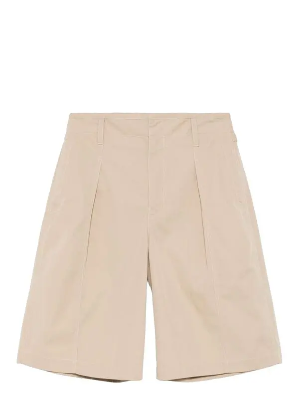LEMAIRE Cotton Bermuda Trousers - Beige