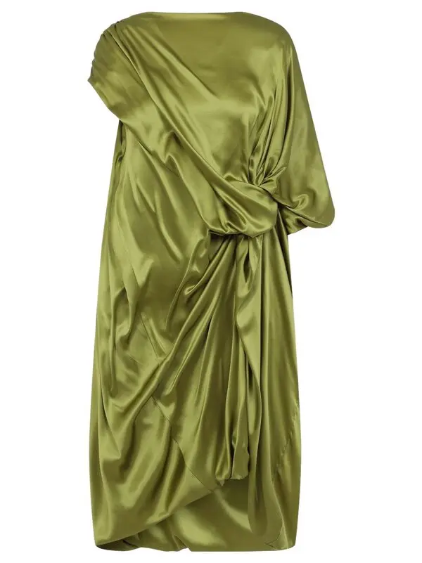 Dries Van Noten Dalant Silk Mini Dress - Green