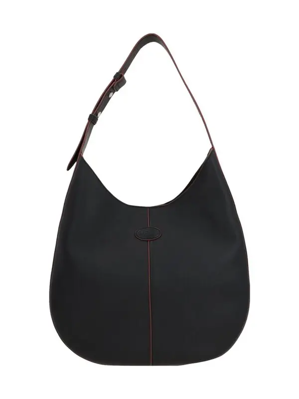 TOD'S Di Bag Small Leather Hobo Bag - Black