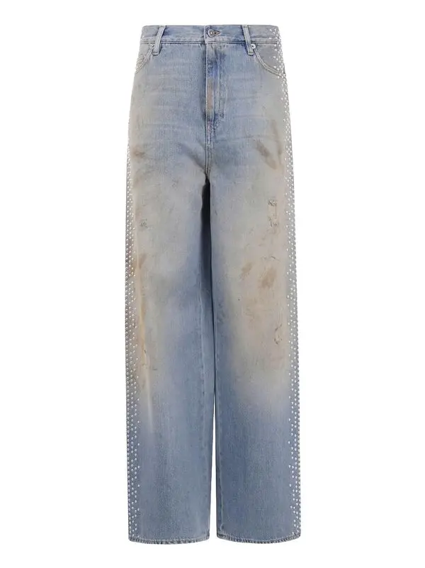 GOLDEN GOOSE Boyfriend Denim Jeans - Sky Blue