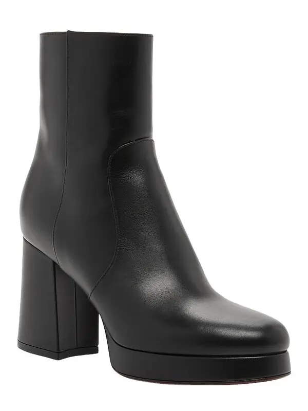 Valentino Garavani Platform Leather Boots - Black