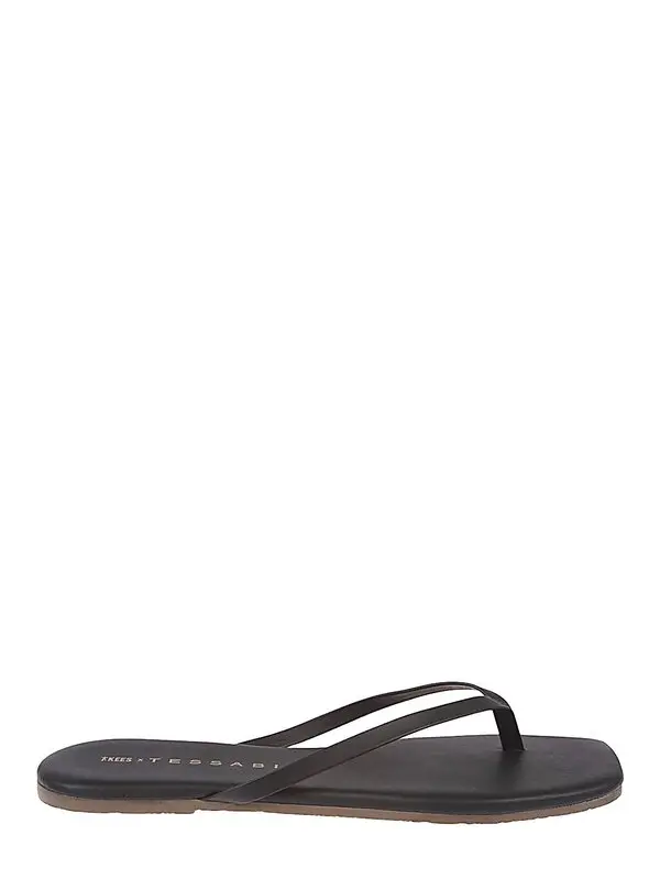 TKEES X TESSABIT Thong Sandals - Black
