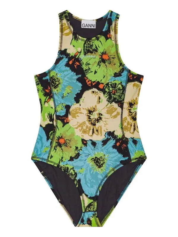 GANNI Printed Bodysuit - Multi