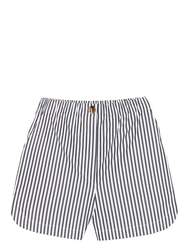 Sportmax Striped Cotton Shorts - Black