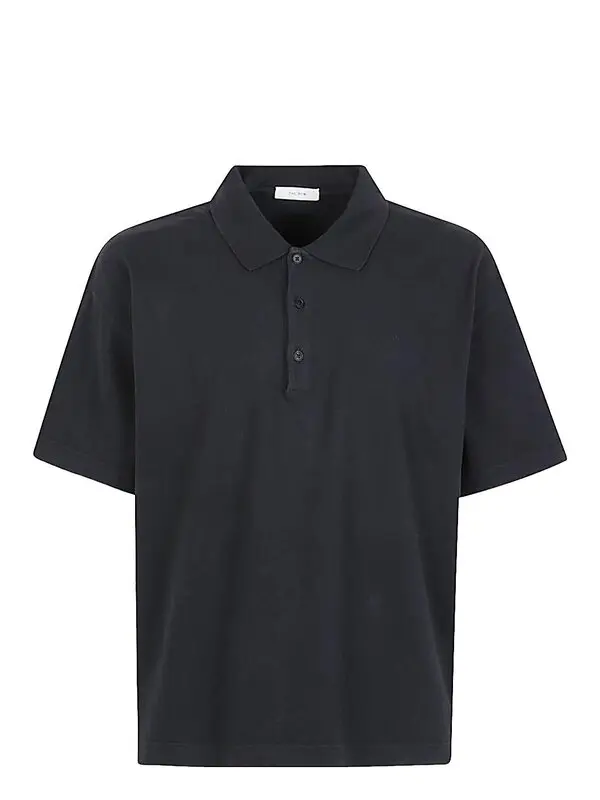 THE ROW Bry Cotton Polo Shirt - Black