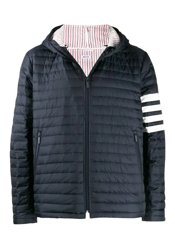 Thom Browne 4-bar Nylon Down Jacket - Blue