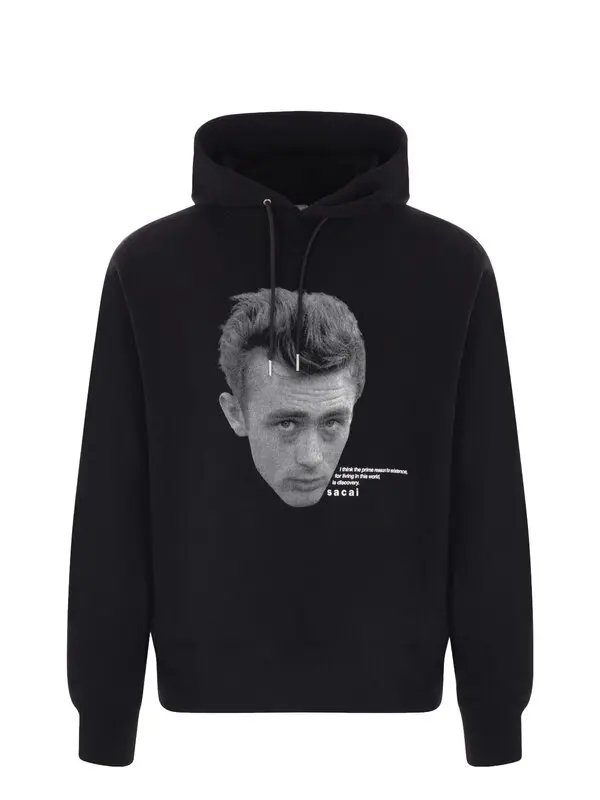 Sacai James Dean Printed Sweatshirt - Black