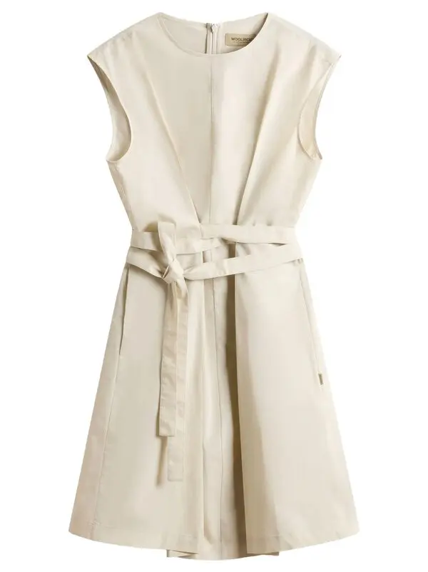 Woolrich Cotton Belted Dress - Beige
