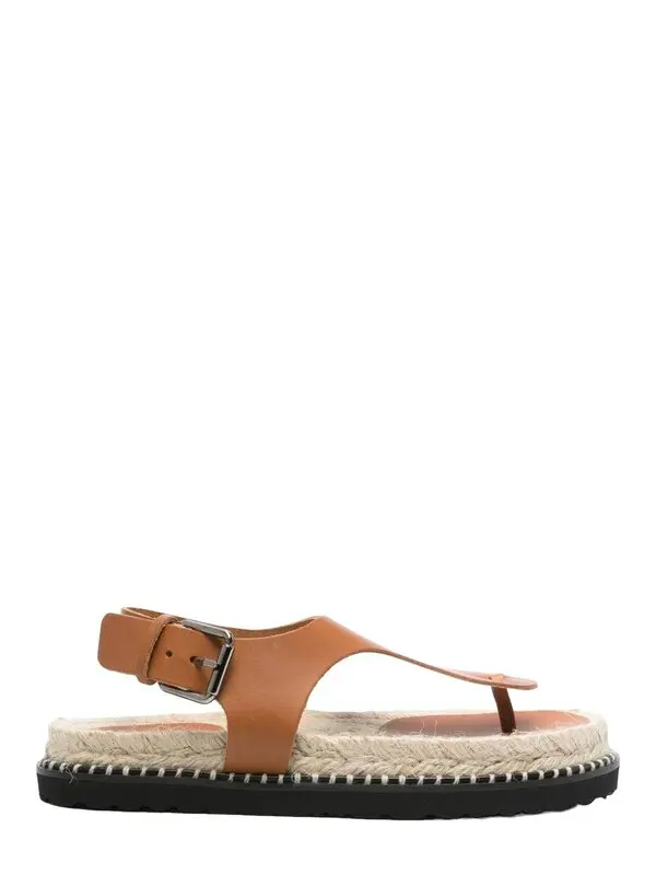 CastaÑer Tokio Leather Thong Sandals - Brown
