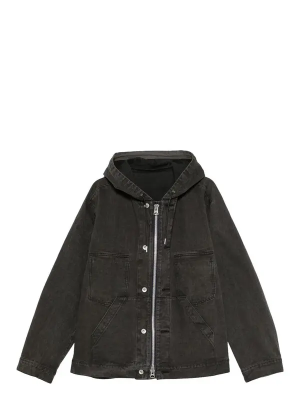 Sacai Cotton Hooded Jacket - Grey