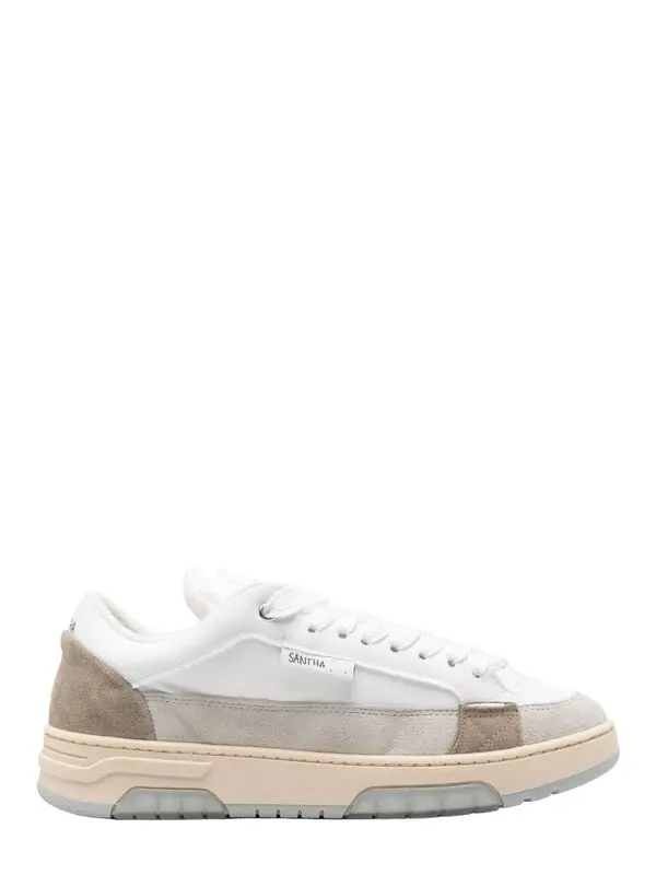 SANTHA Color-block Low Top Sneakers - White
