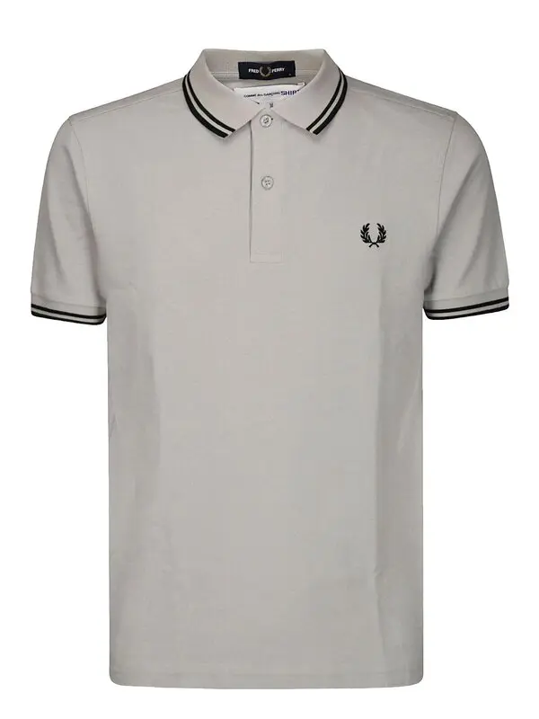 Comme Des Garçons Polo With Embroidery X Fred Perry - Grey