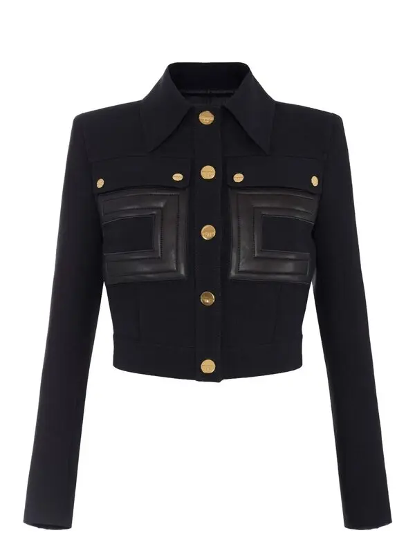 BRAIN DEAD Cropped Jacket - Black