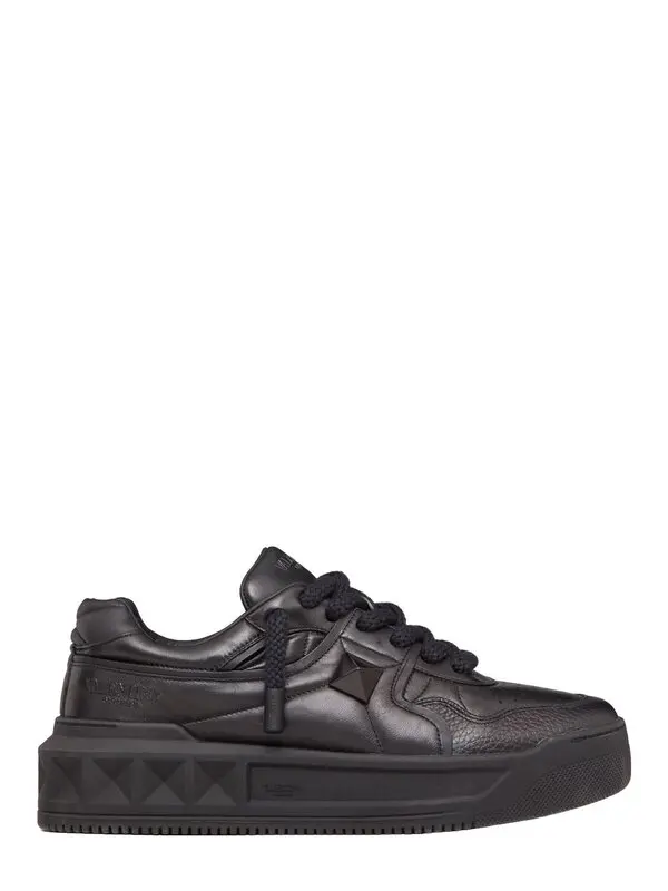 Valentino Garavani One Stud Xl Leather Sneakers - Black