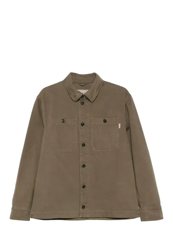 BARACUTA Canvas Bomber Jacket - Green