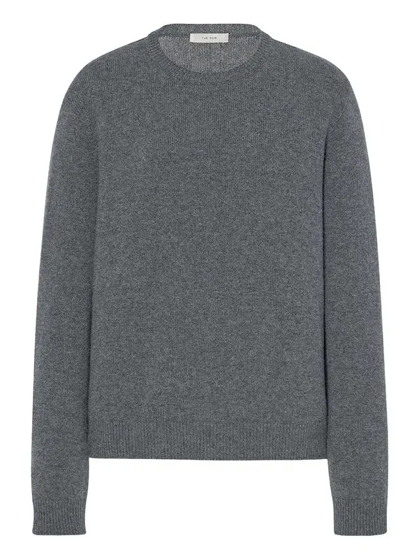 THE ROW Jayad Cashmere Crewneck Sweater - Grey