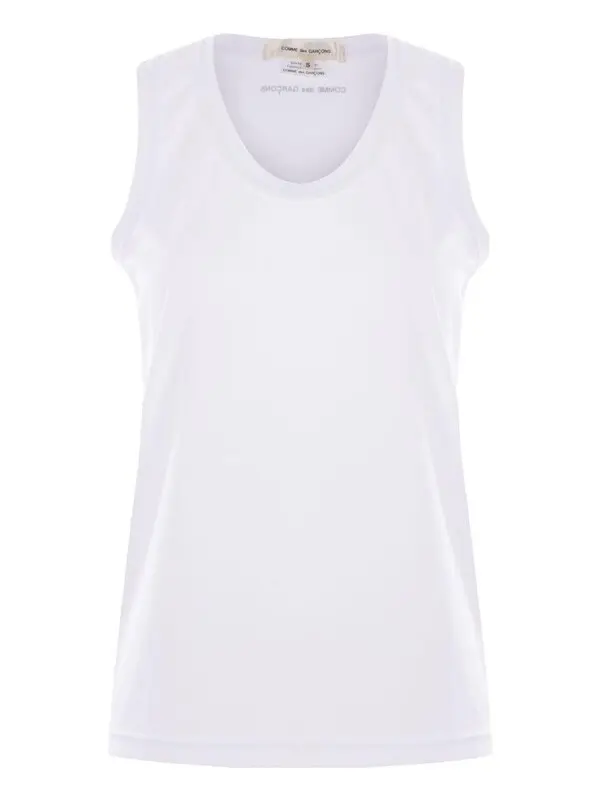Comme Des Garçons Logo Jersey Tank Top - White