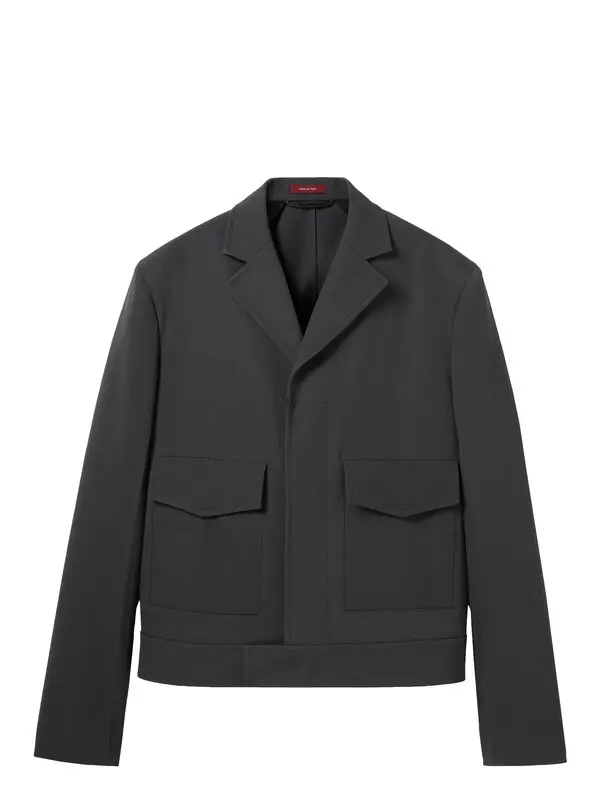 Gucci Embossed Wool Gabardine Jacket - Grey