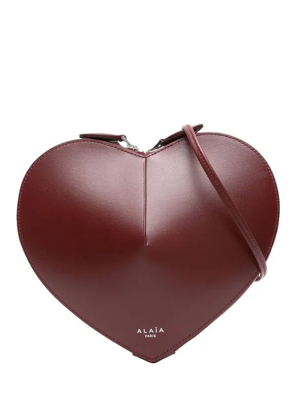 Alaïa Le Coeur Leather Crossbody Bag - Red