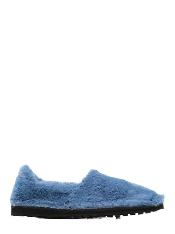 Marni Faux Fur Slip-on Loafers - Blue