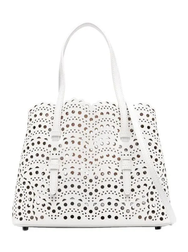 Alaïa Mina 25 Leather Handbag - White