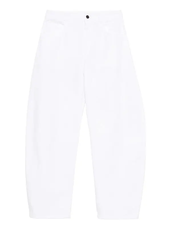 Alaïa Low Round Denim Jeans - White