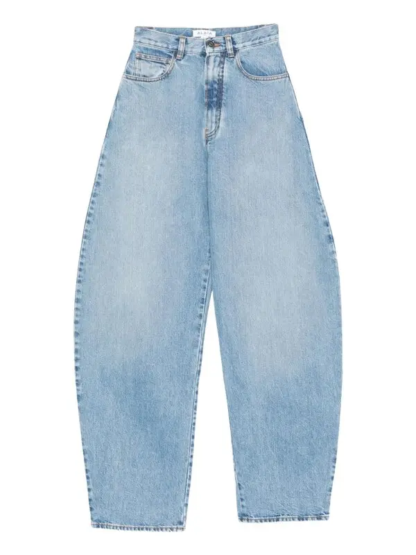 Alaïa Round Denim Jeans - Sky Blue