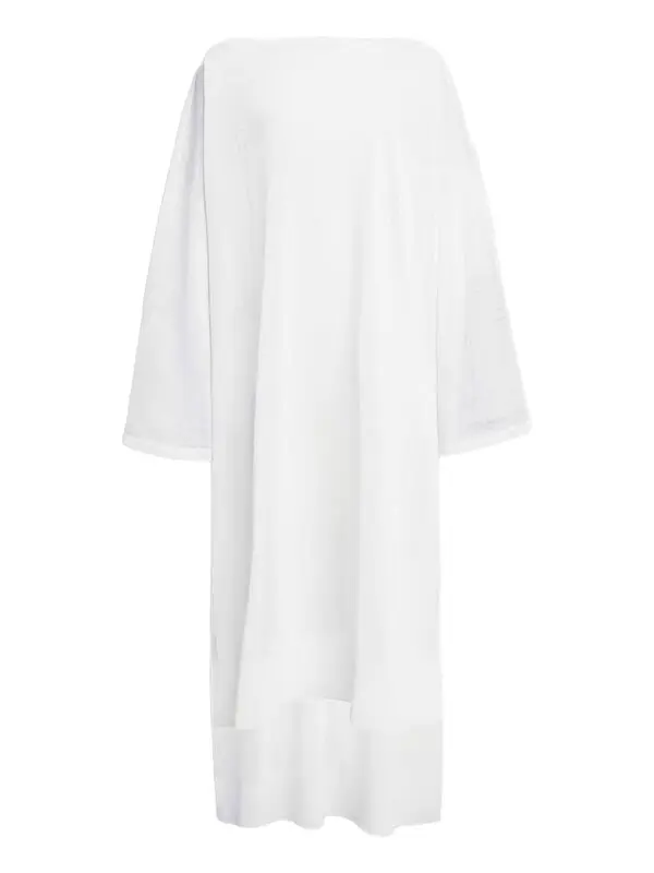 Alaïa Silk And Linen Blend Kaftan - White