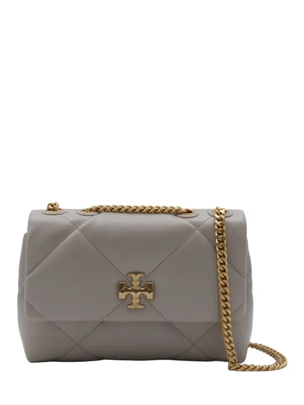 Tory Burch Kira Diamond Small Leather Shoulder Bag - Grey