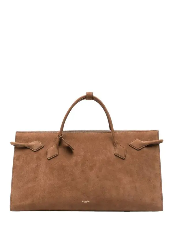 Alaïa Hand Leather Tote Bag - Brown